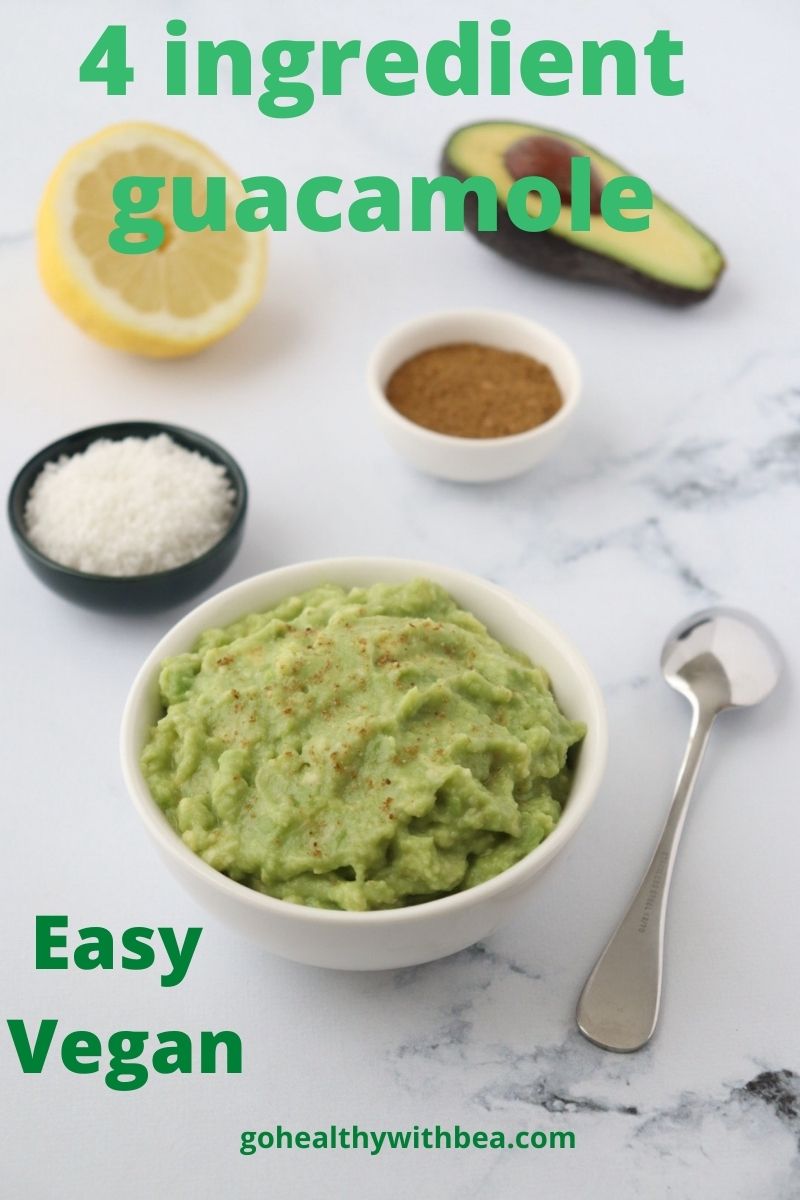 4 Ingredient Guacamole (no cilantro, no onion) - Go Healthy With Bea