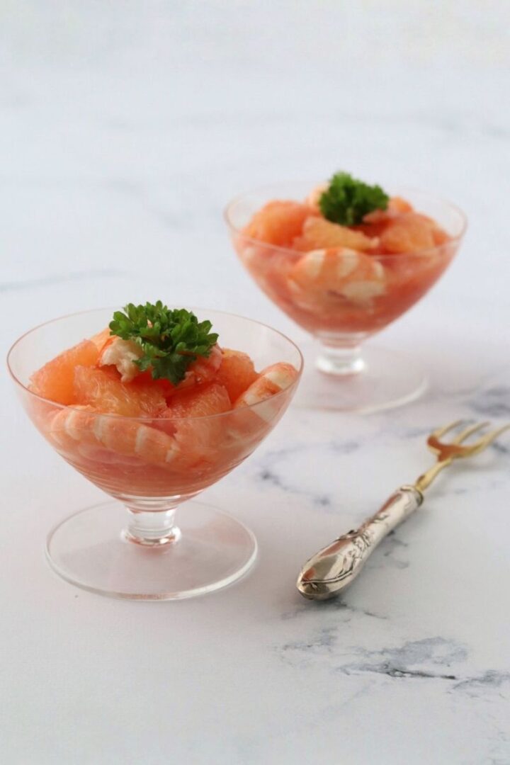 Easy Shrimp Grapefruit Appetizer Salad Cups